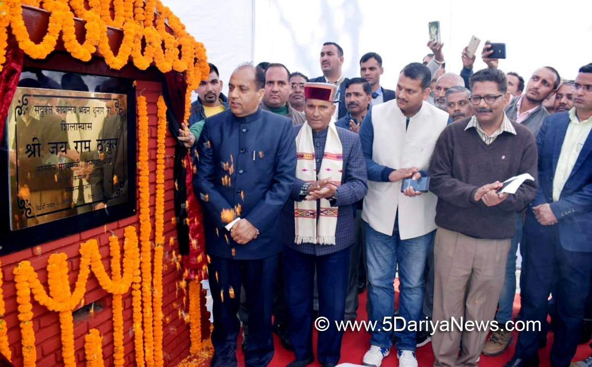 Jai Ram Thakur lays foundation stone of Mini Secretariat in Thunag