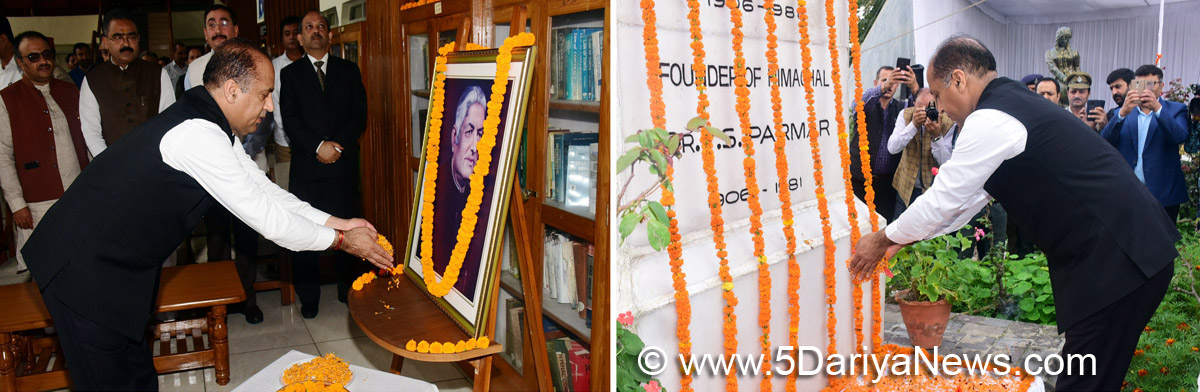 Glowing tributes paid to Dr. Y.S Parmar on his 113rd birth anniversary