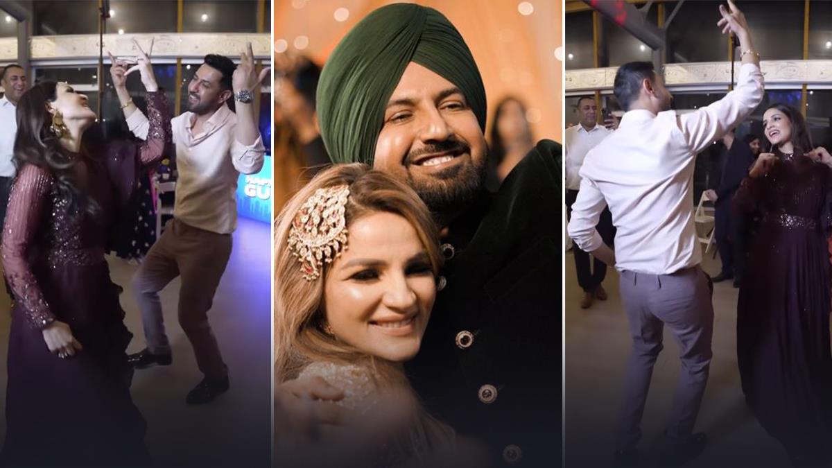 Gippy Grewal & Ravneet Grewal Paints The City Red With Their Dance ...