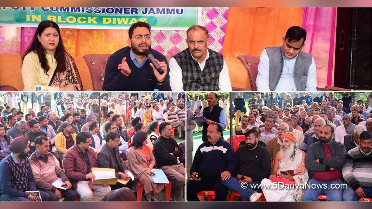Block Diwas : DDC Jammu chairs public outreach camp at Bhalwal Brahmana