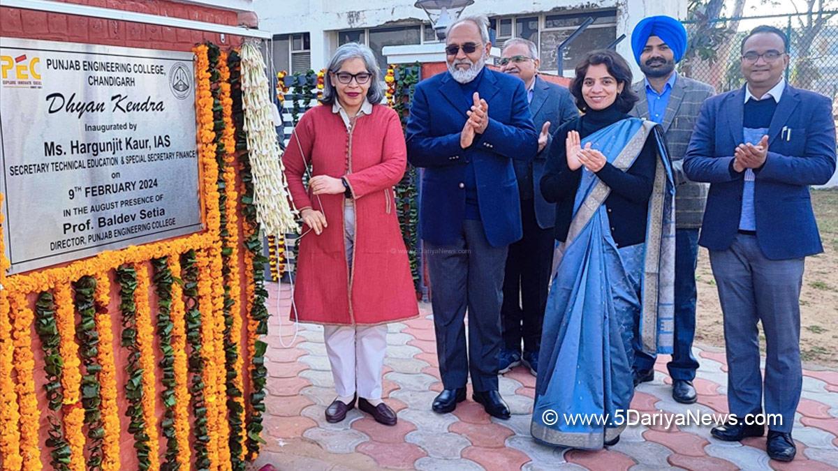 Inauguration of Dhyan Kendra held at Punjab Engineering College