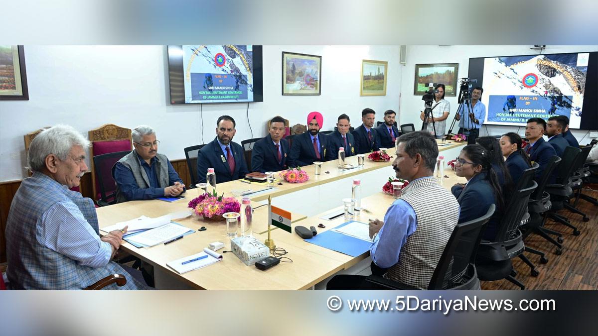Lt Governor Manoj Sinha attends flag-in ceremony of JIM&WS Pahalgam’s ...