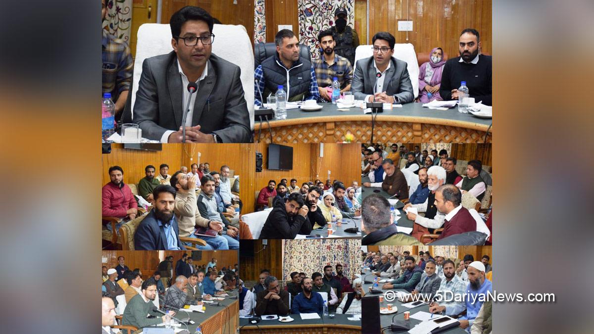 Peerzada Feroze Ahmad reviews progress of developmental projects