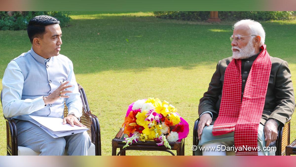 Goa Chief Minister Dr. Pramod Sawant meets Narendra Modi
