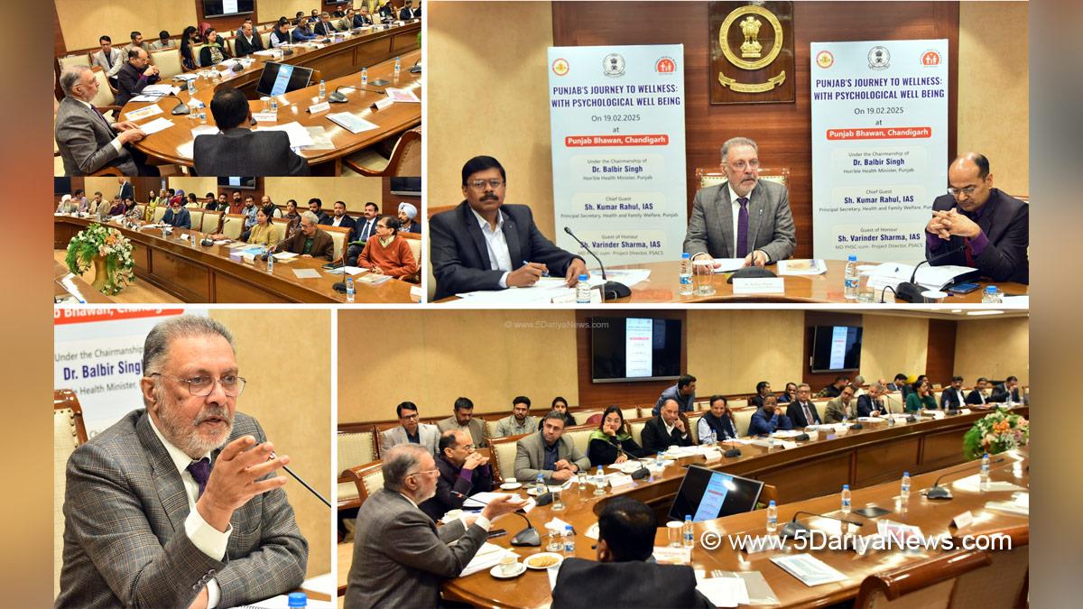Dr Balbir Singh Brainstorms With Experts To Formulate Mental Health Policy