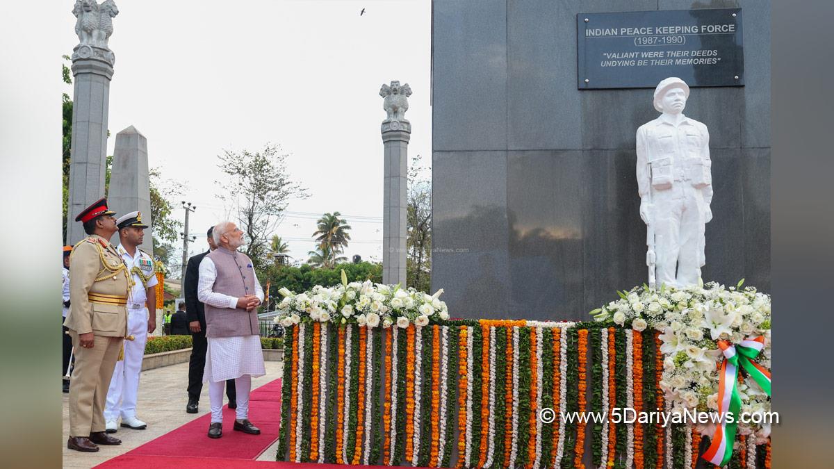 Narendra Modi visits IPKF Memorial in Colombo