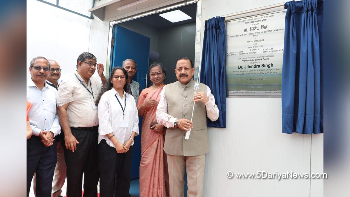 Dr. Jitendra Singh Inaugurates 'National Biobank' and India's own ...
