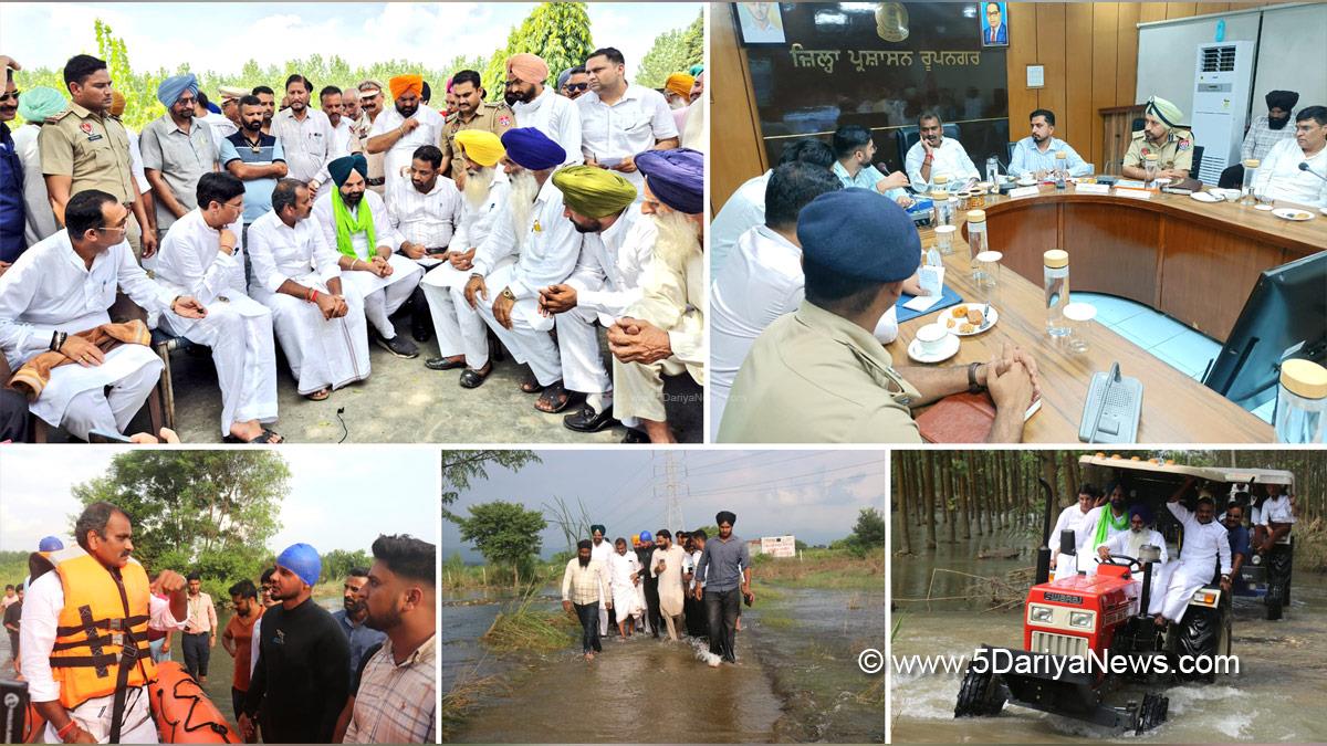 Dr. Murugan Visits Flood-Hit Rupnagar, Assures Farmers of Full Support