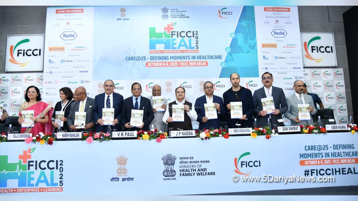 J.P. Nadda addresses 19th edition of FICCI HEAL 2025 in New Delhi