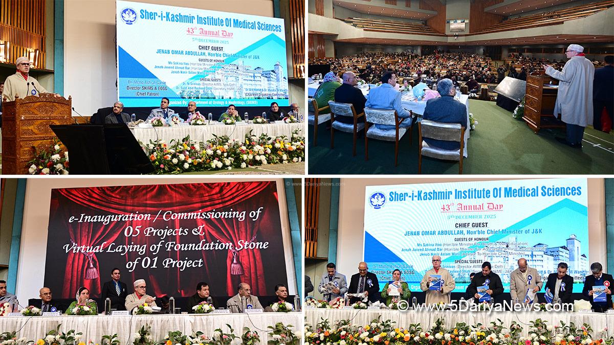 Omar Abdullah addresses 43rd foundation day of SKIMS
