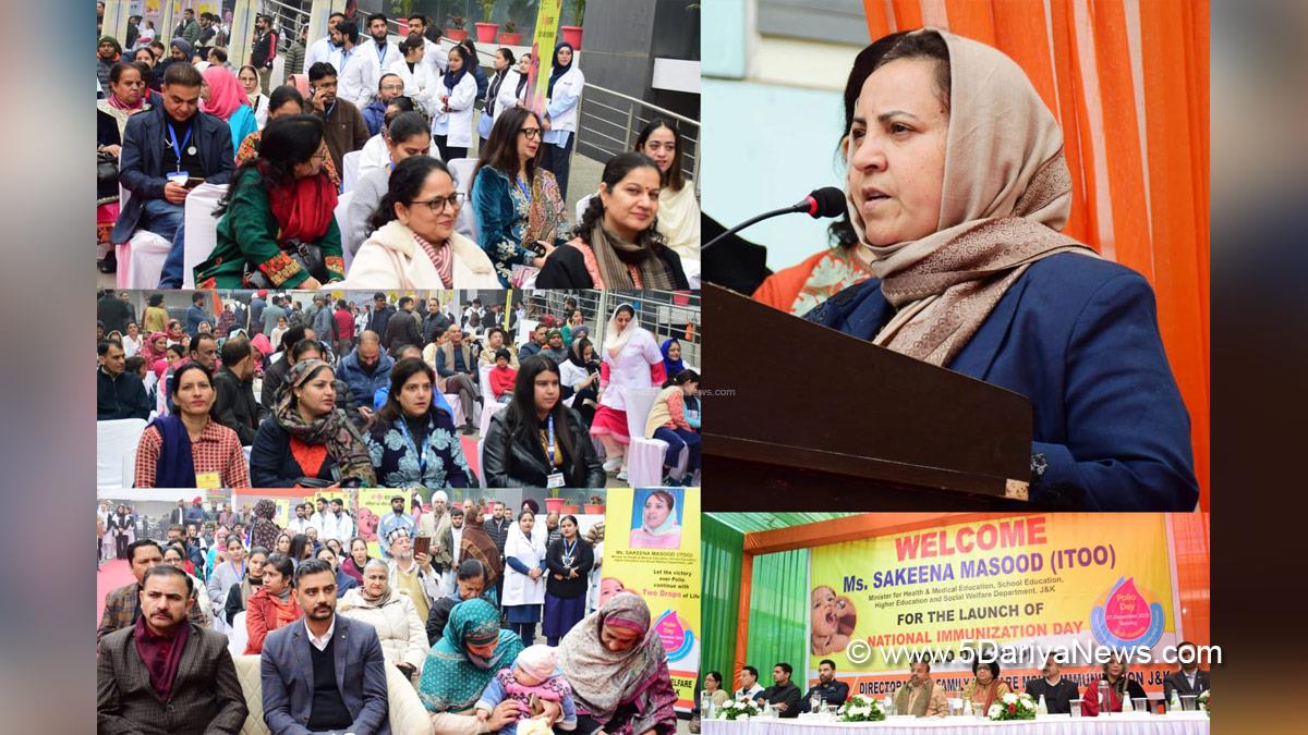 Sakeena Itoo kick-starts Pulse Polio campaign across J&K from Jammu