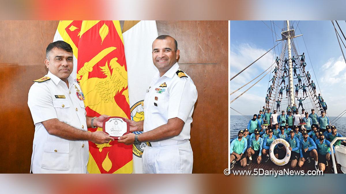 INS Tarangini Arrives At Colombo With Sln Seariders Embarked For Sea ...
