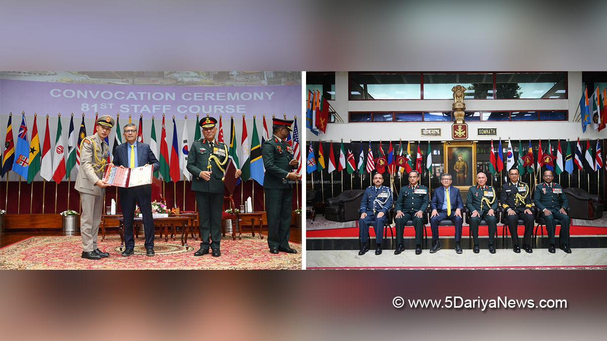 Defence Secretary Rajesh Kumar Singh Attends DSSC Convocation